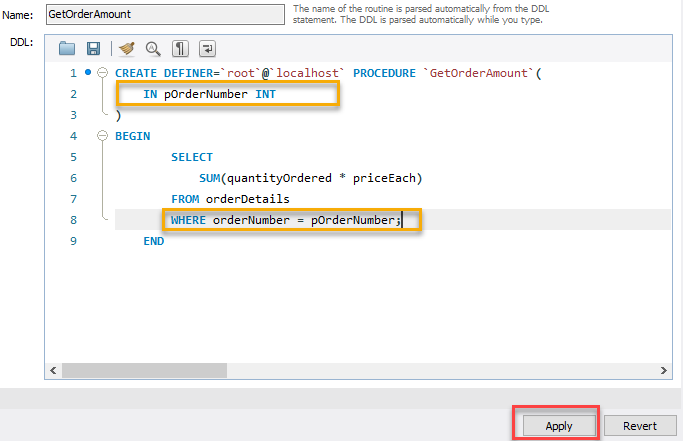 How To Alter A Stored Procedure In MySQL